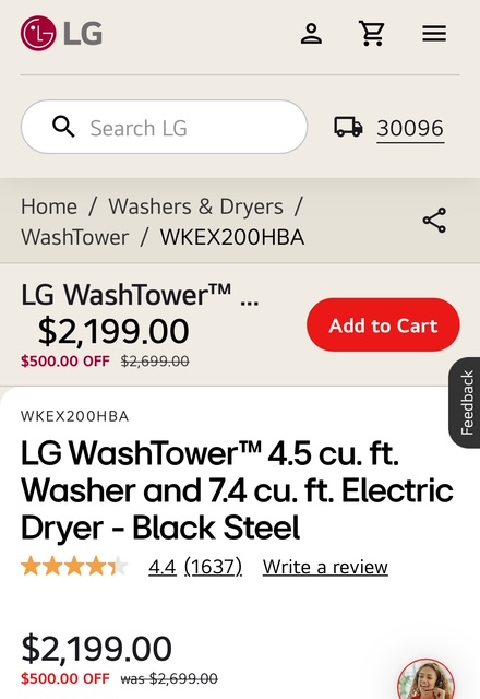 New 세탁기 쎄트 팝니다. Save $1000 입니다! > 중고장터 | GTKSA