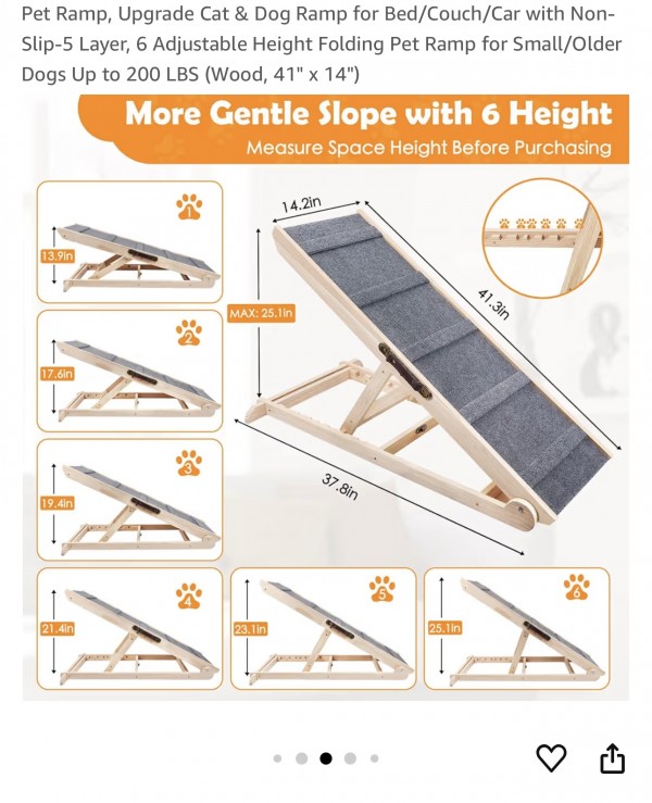 강아지 dog ramp 슬라이드형 계단 > 중고장터 | GTKSA